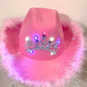 Accessories | 2pack Led Light Up Adult Pink Cowboy Hat With ...